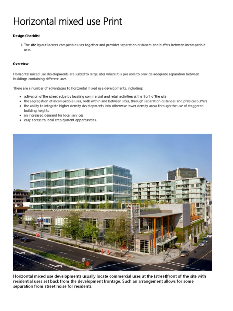 Horizontal Mixed Use - Auckland Design Manual | PDF