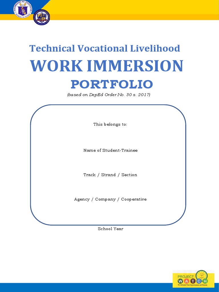 IMMERSION-PORTFOLIO.1-with-header-and-Footer-TVL-2-1-3 (1) | PDF | Job Interview | Teachers