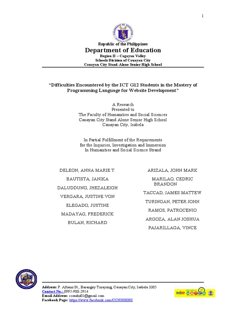 CHAPTER 1 3 IIImanuscript | PDF | Computer Programming | Survey Methodology