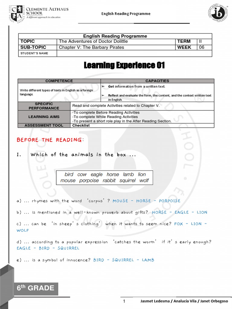 Week 6 - Worksheet N°1 | PDF