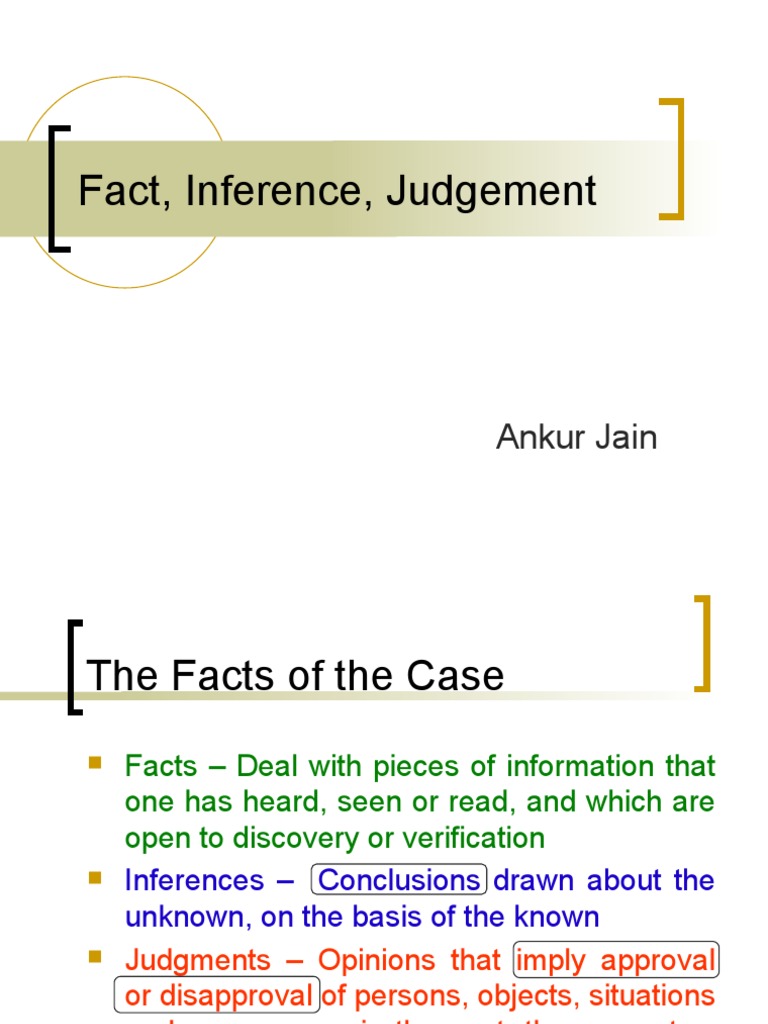 Fact Inference Judgement | PDF | Inference | Laboratories