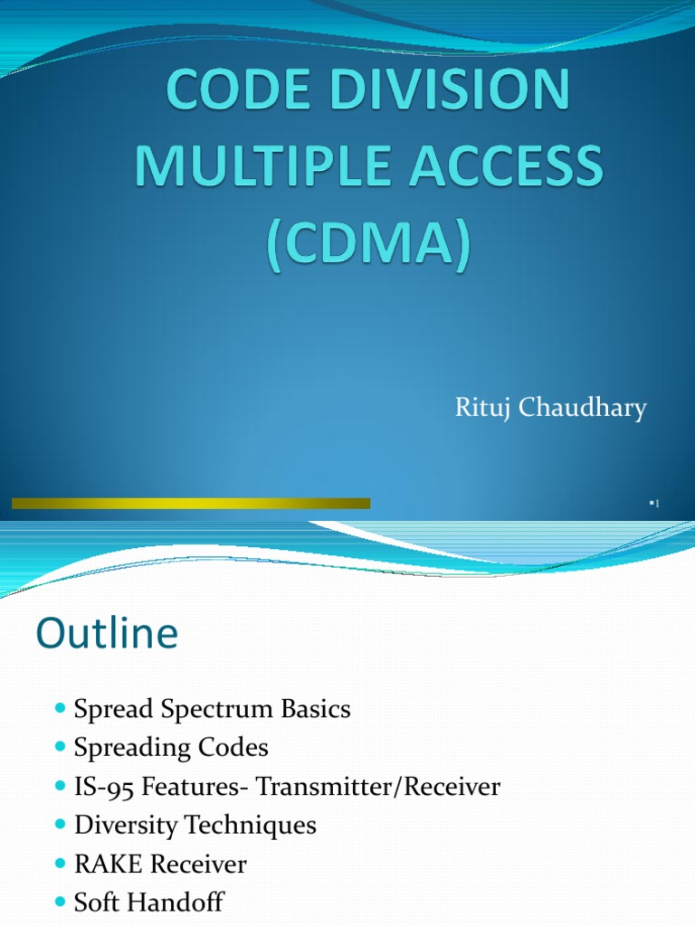 CDMA | PDF | Code Division Multiple Access | Networks