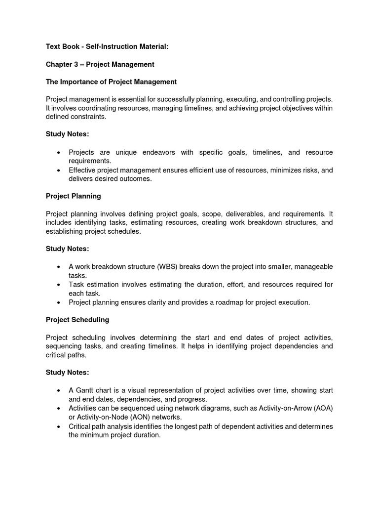 Text Book - Chapter 3 - Project Management | PDF | Project Management ... Text Book - Chapter 3 - Project Management | PDF | Project Management ...