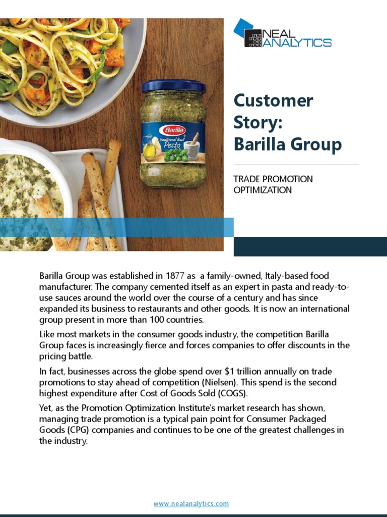 Barilla Trade Promo Optimization v3 | PDF | Analytics | Sales