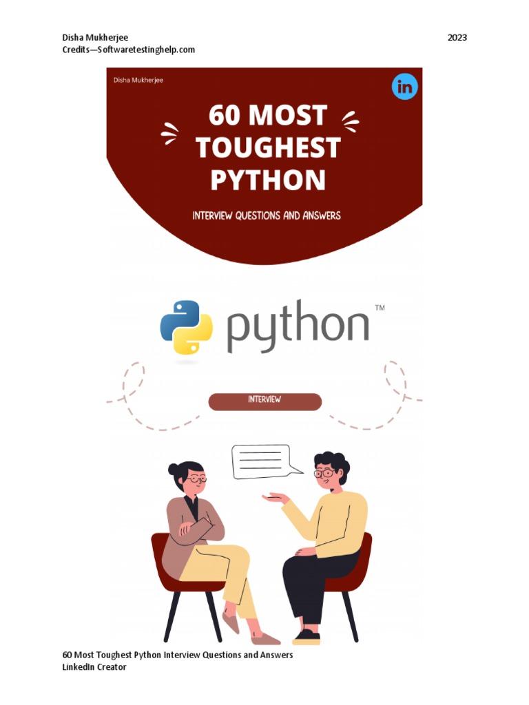 60 Most Toughest Python Interview Questions and Answers | PDF | Python (Programming Language ...