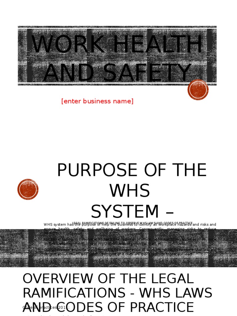 SITXWHS004 CTIXXXXXXX Ass2 SubX PRESENTATION WHS | PDF | Occupational Safety And Health | Risk