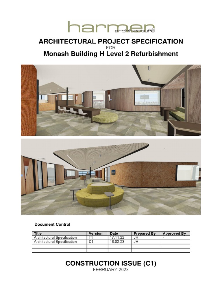 Monash Uni, Building H, LVL 2 - Architectural Project Specification C1 ...