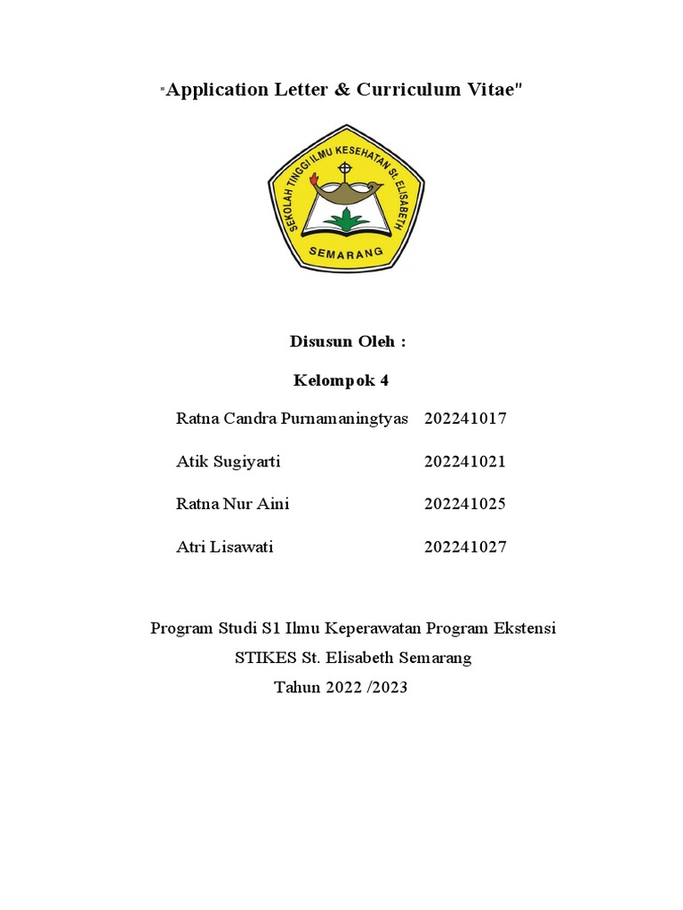 Application Letter & CV | PDF | Nursing | Hospital