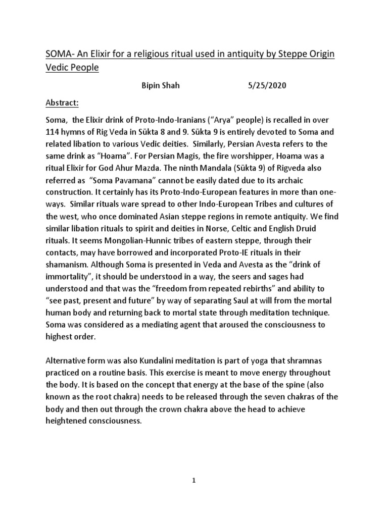 Ancient Soma Rituals in Vedic and Persian Cultures | PDF | Vedas | Druid