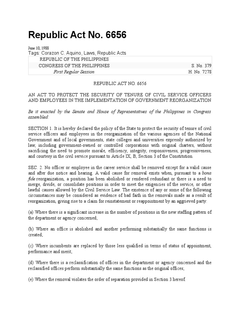 Ra 6656 | PDF | Fine (Penalty) | Government