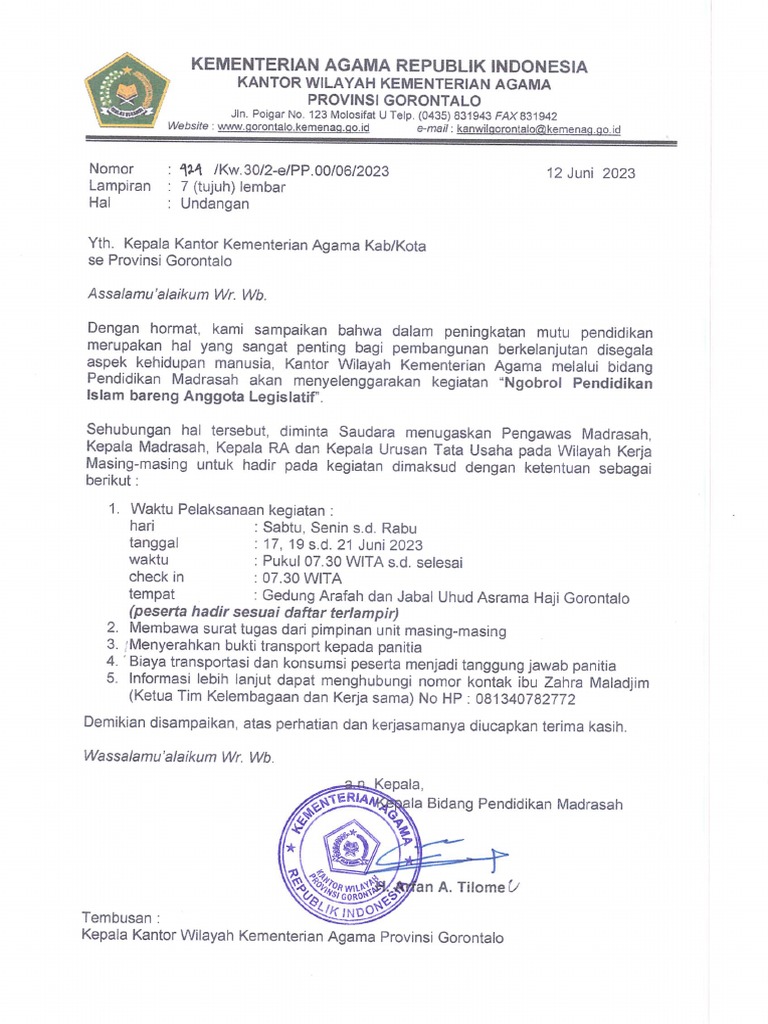 Undangan Ngobrol Pendidikan Islam Bareng Anggota Legislatif | PDF Undangan Ngobrol Pendidikan Islam Bareng Anggota Legislatif | PDF