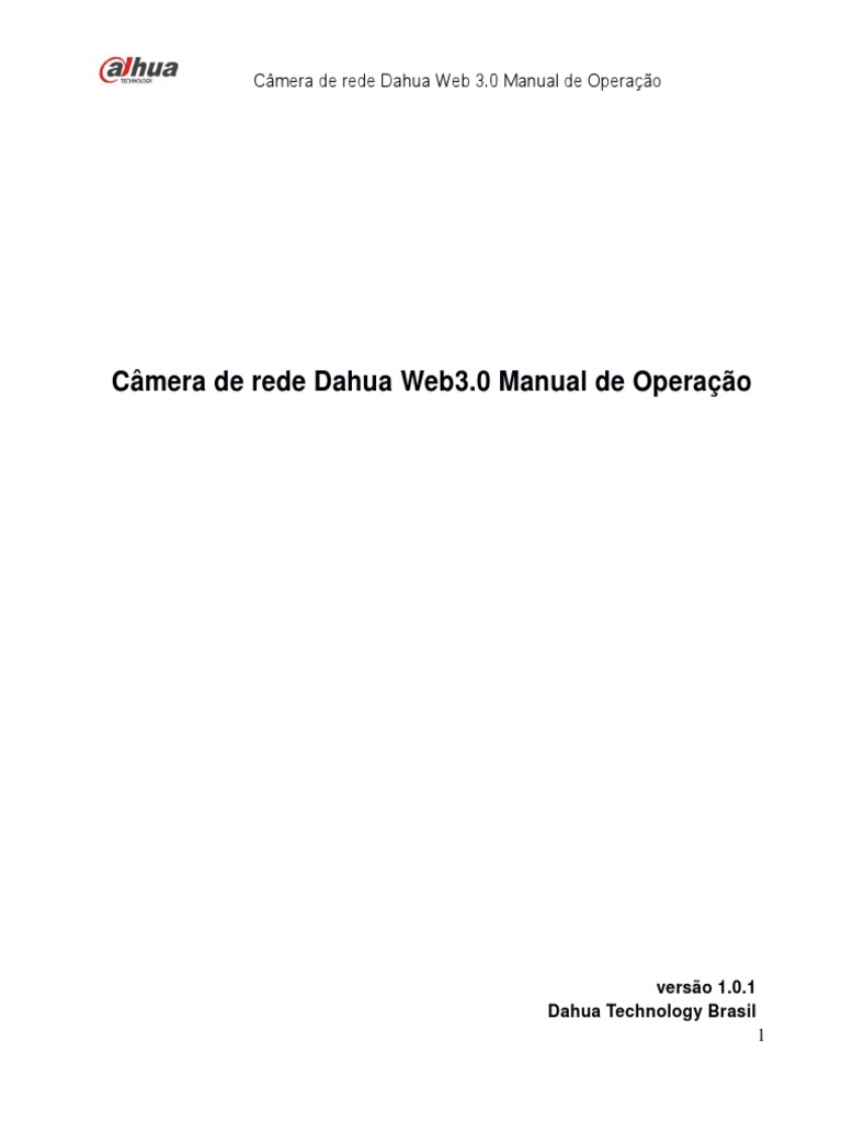 IPC Dahua Web Manual | PDF | Rede de computadores | Câmera