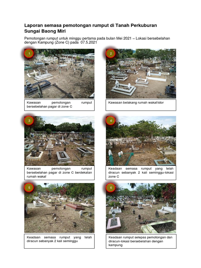 Laporan Semasa Pemotongan Rumput Di Tanah Perkuburan Sungai Baong Miri ...