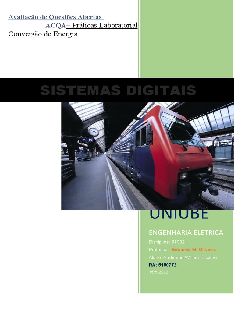 ACQA - Sistemas Digitais | PDF | Eletrônicos digitais | Rede elétrica