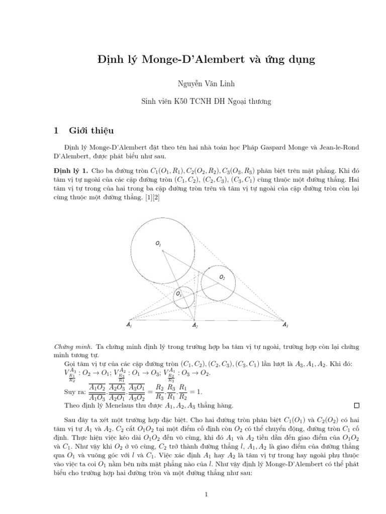 Monge Dalemberts Theorem | PDF