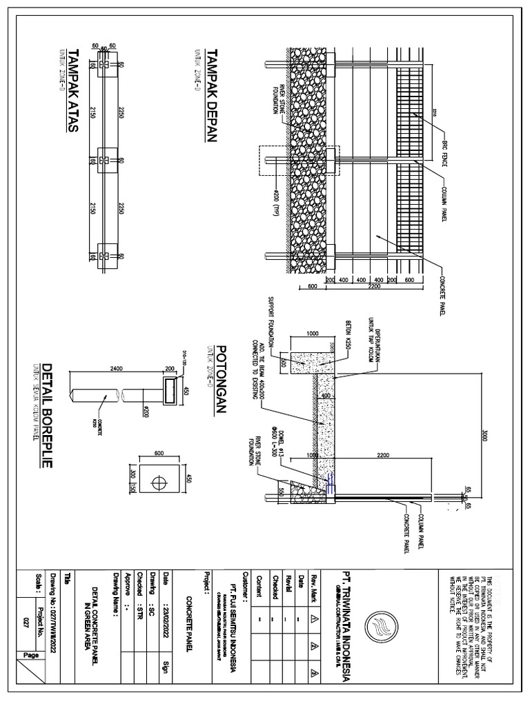 Gambar Detail Concrete Panel | PDF
