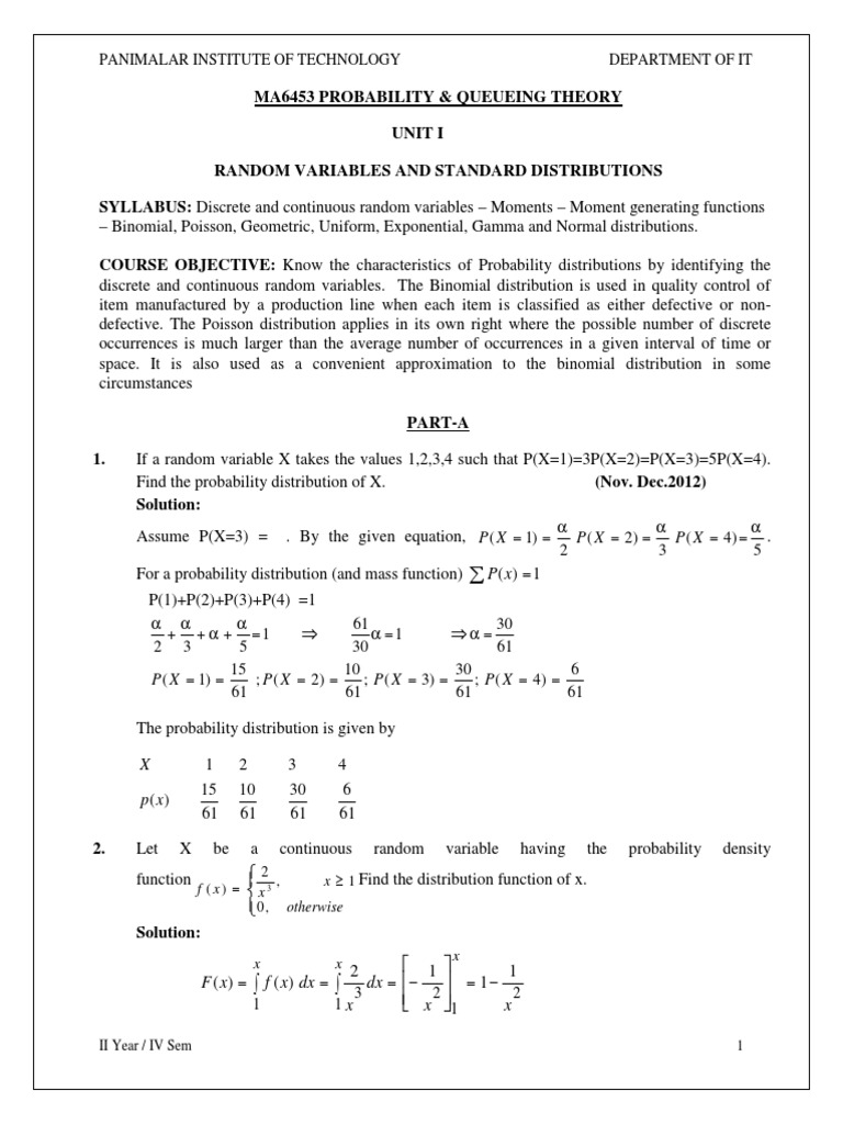 Binomial, Poisson, Geometric, Uniform, Exponential, Gamma and Normal ...