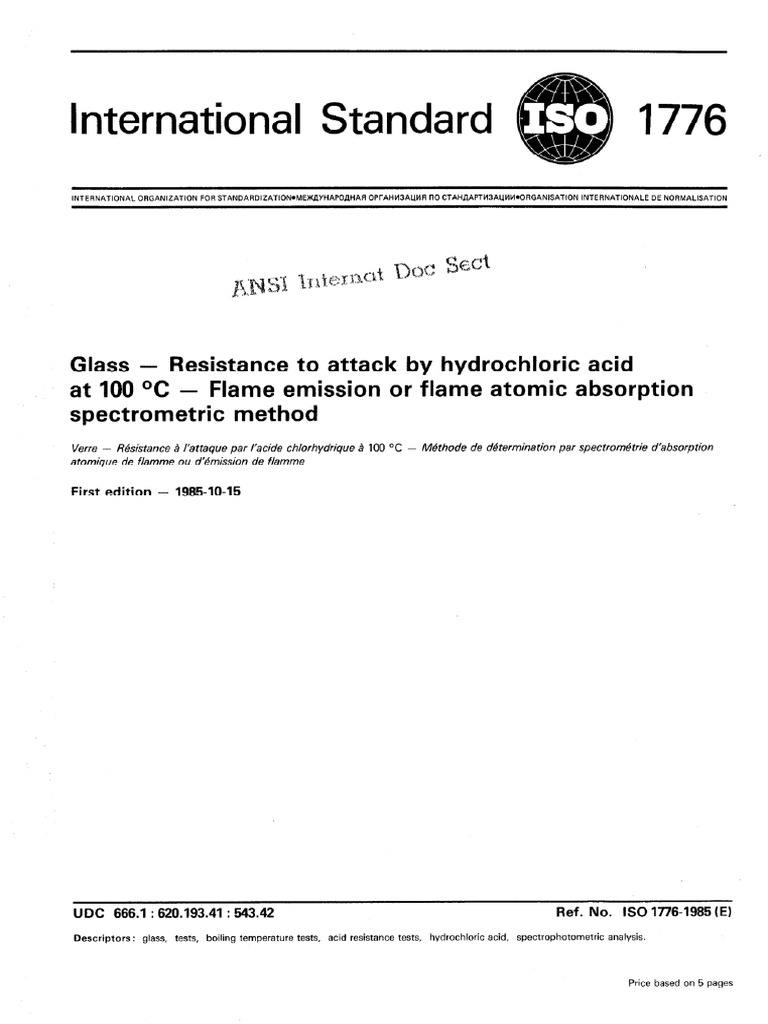 Iso 1776-1985 | PDF