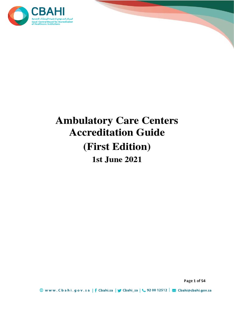 Ambulatory_Care_Centers_Accreditation_Guide | PDF | Surgery | Patient