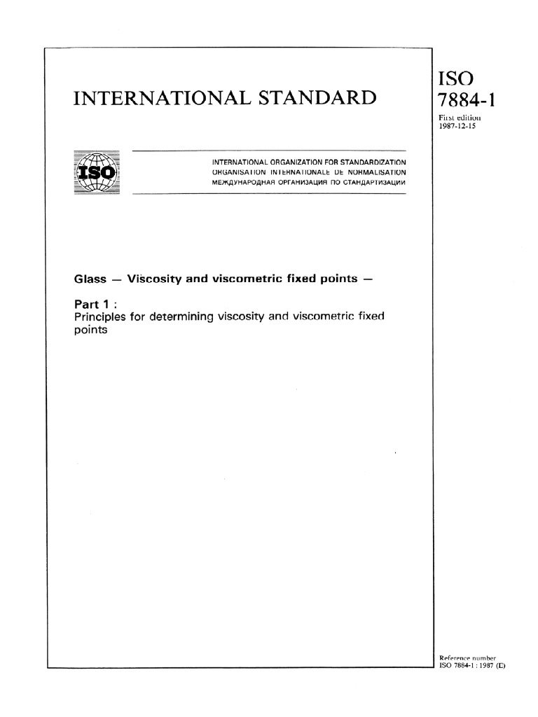 Iso 7884-1-1987 | PDF