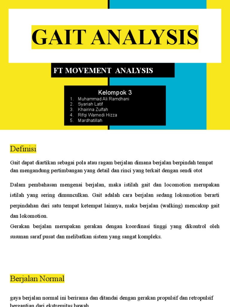 Analisis Gait: Fase dan Manfaat | PDF