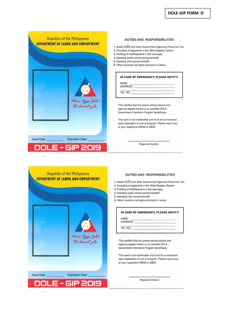 Gip Sample Id - Form D | PDF