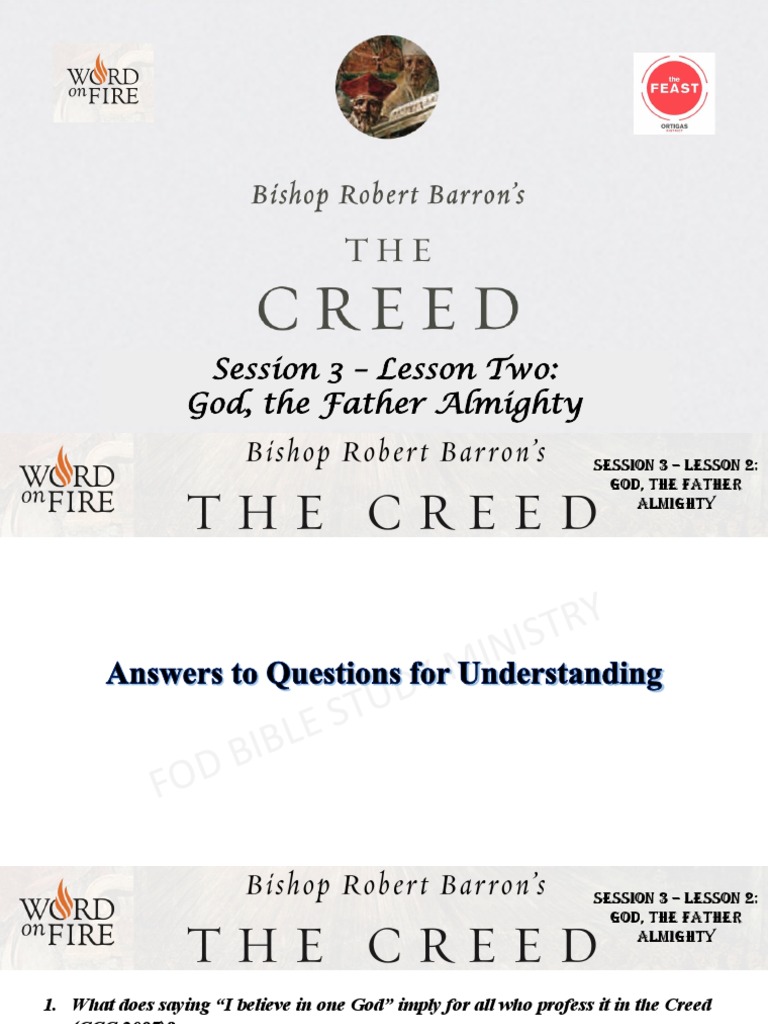 Session 3 Lesson 2 Responses | PDF | God | Evil