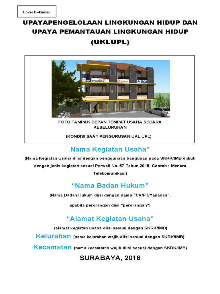 Template Konstruksi UKL UPL Tower (Baru) | PDF