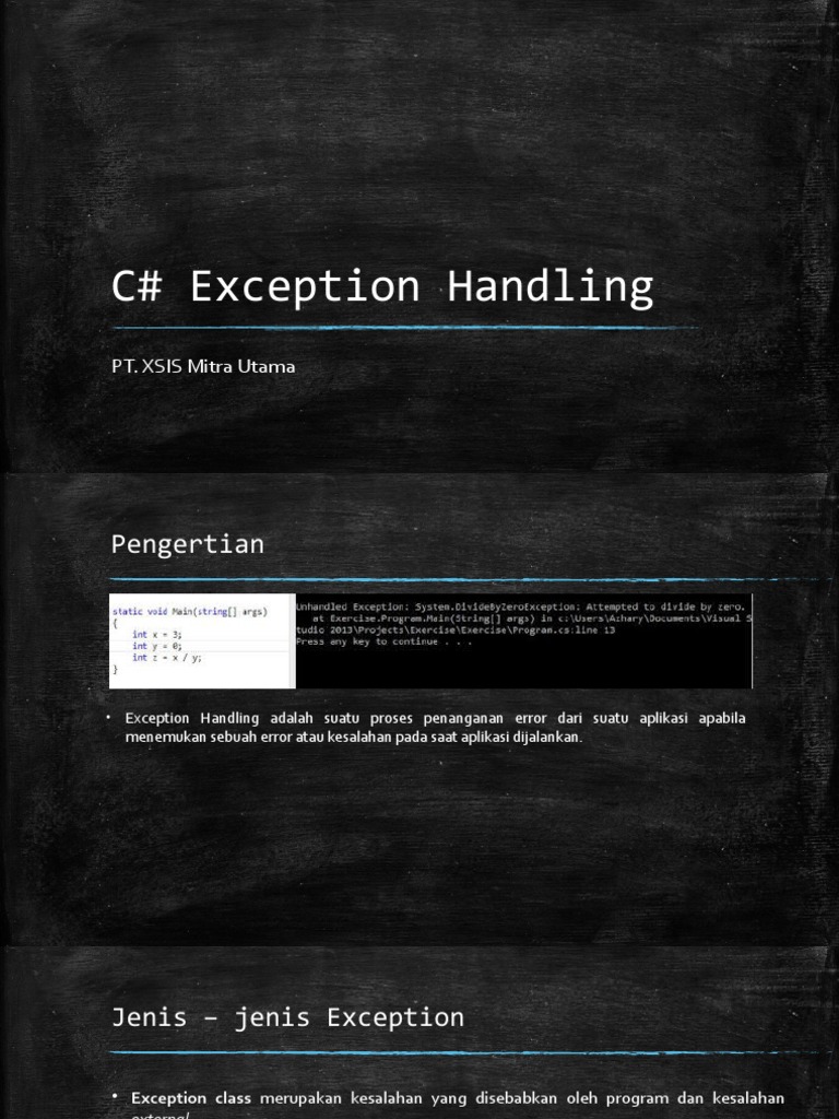 Day5 Exception Handling | PDF