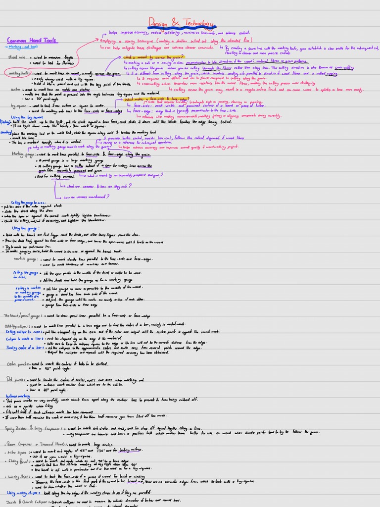 Design & Technology A-Level Notes _230619_231710 | PDF