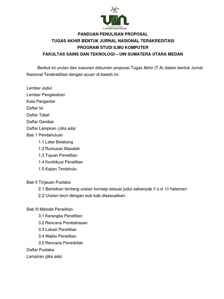 Panduan Proposal Bentuk Jurnal Nasional Terakreditasi | PDF | Seni