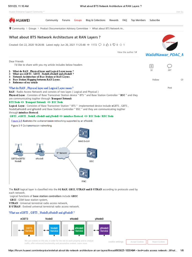 Huawei - What About BTS Network Architecture at RAN Layers | PDF ...