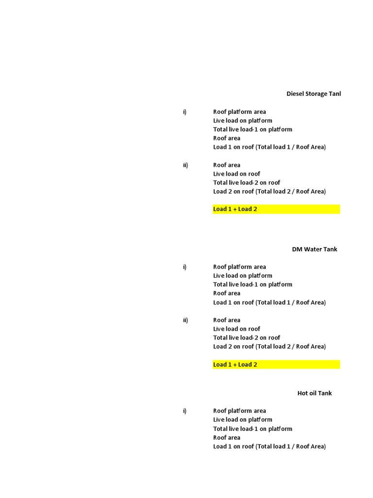 Live Load Analysis for Storage Tanks | PDF | Fuels | Hydrocarbons
