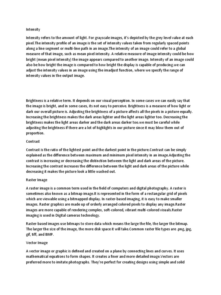 Document | PDF | Contrast (Vision) | Computer Graphics