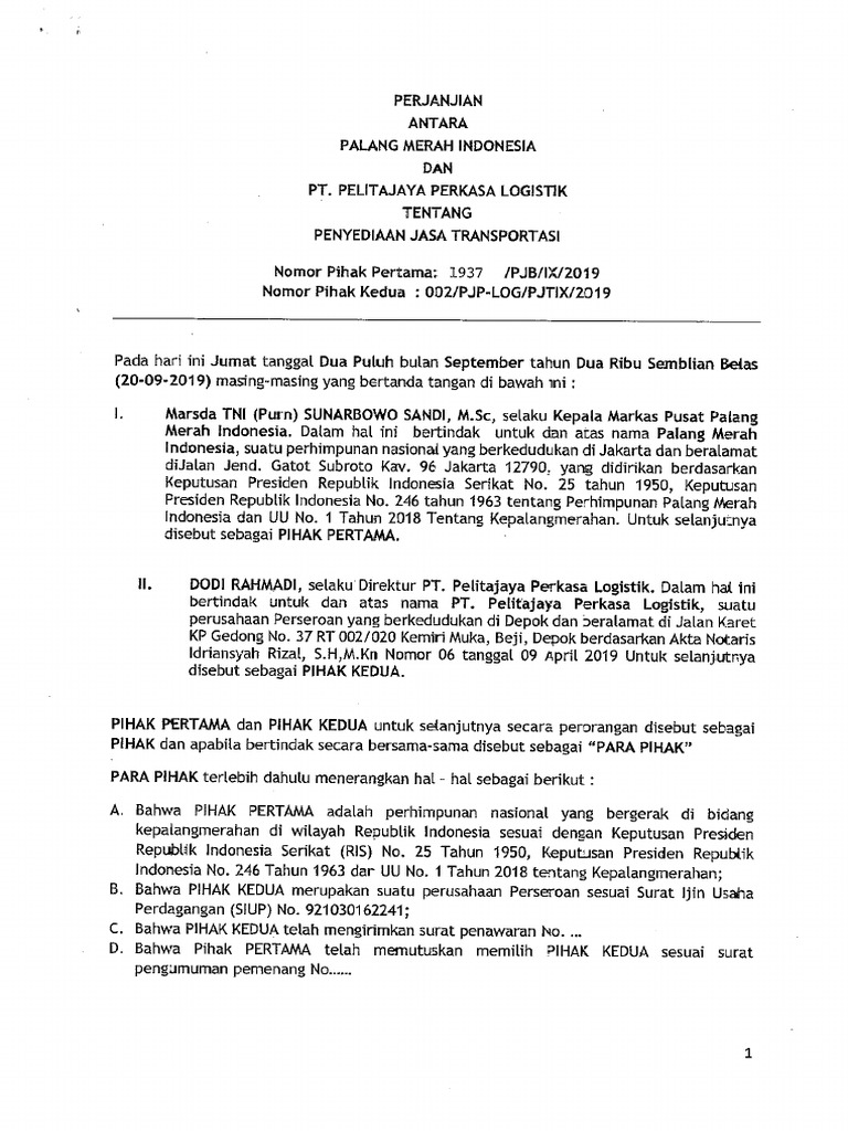 Contoh Kontrak Kerjasama_3 | PDF