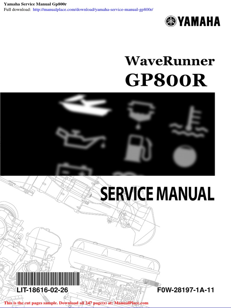 Yamaha Service Manual Gp800r | PDF | Piston | Engine Technology