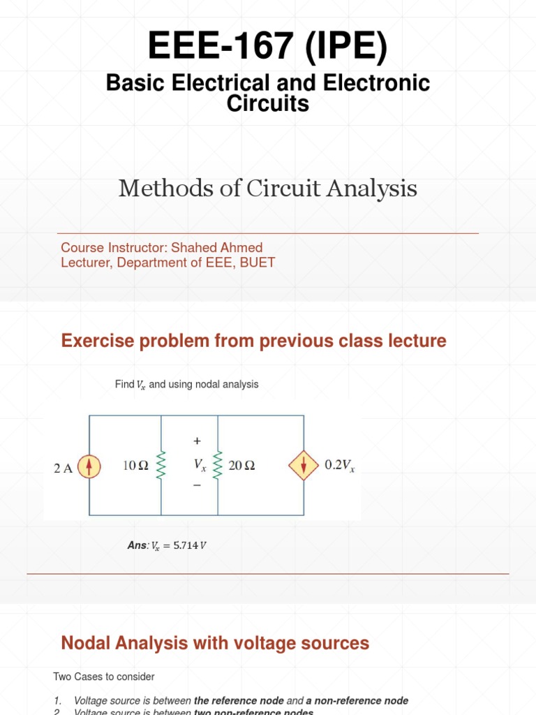 Mesh Analysis | PDF | Electrical Network | Electronic Circuits