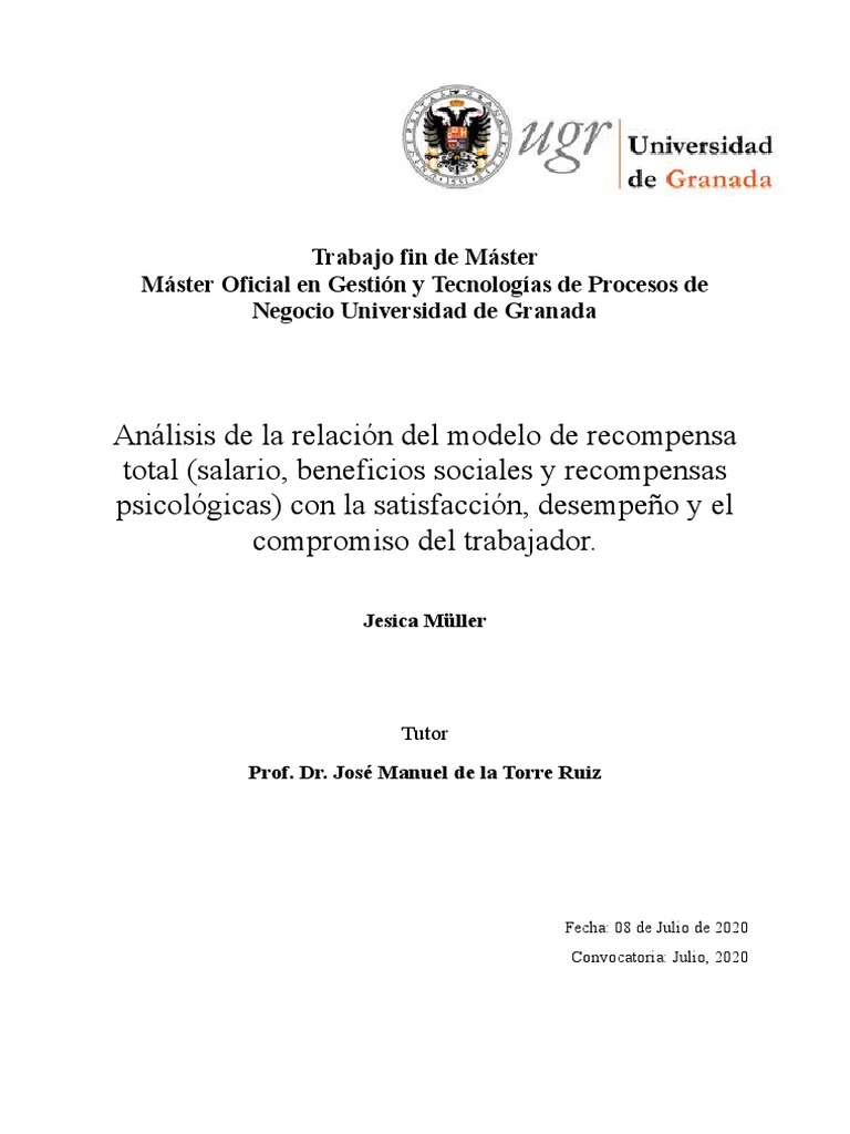 J Muller Final | PDF | Motivación | Motivacional