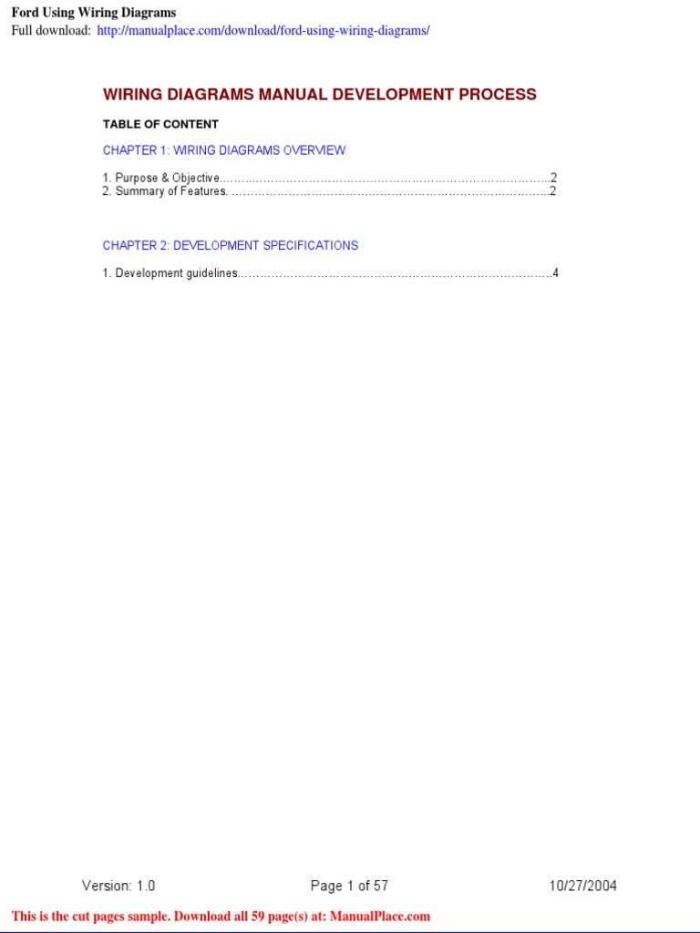 Ford Using Wiring Diagrams Pdf Page Layout Manufactured Goods