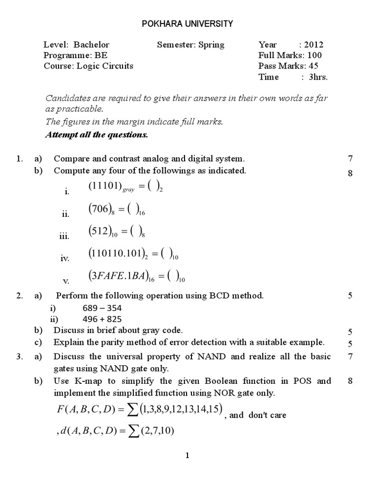 Logic Circuits_done.docx (1) | PDF | Logic Gate | Binary Coded Decimal