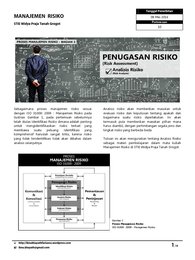 Manajemen Risiko Proses Manajemen Risiko 3 Pdf