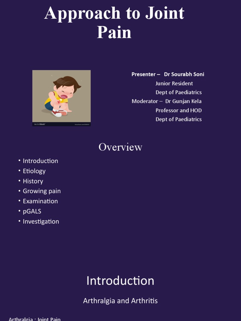 Pediatric Joint Pain Assessment Guide | PDF | Arthritis | Rheumatoid ...