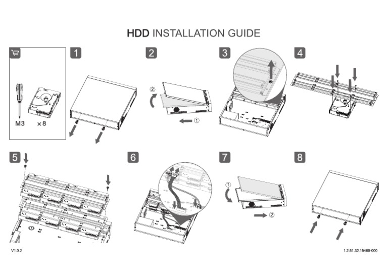 2u Hdd Installation Guide V1 0 3 Dahua Hdcvi Dvr Pdf
