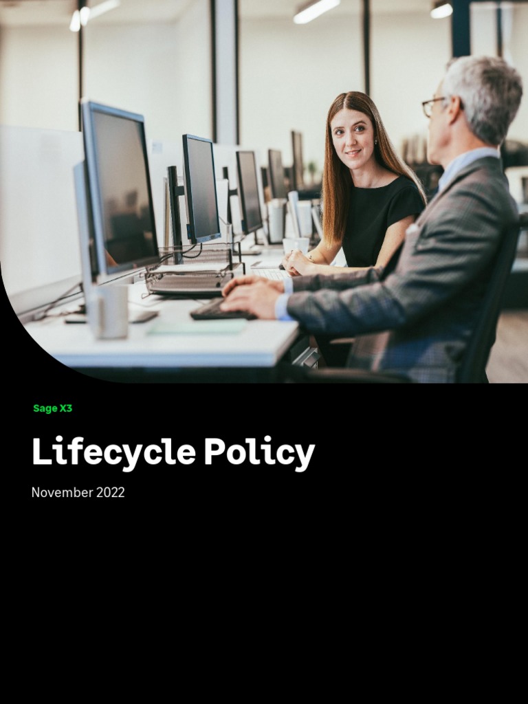 Sage X3 Lifecycle Policy | PDF | Trademark | Product Lifecycle