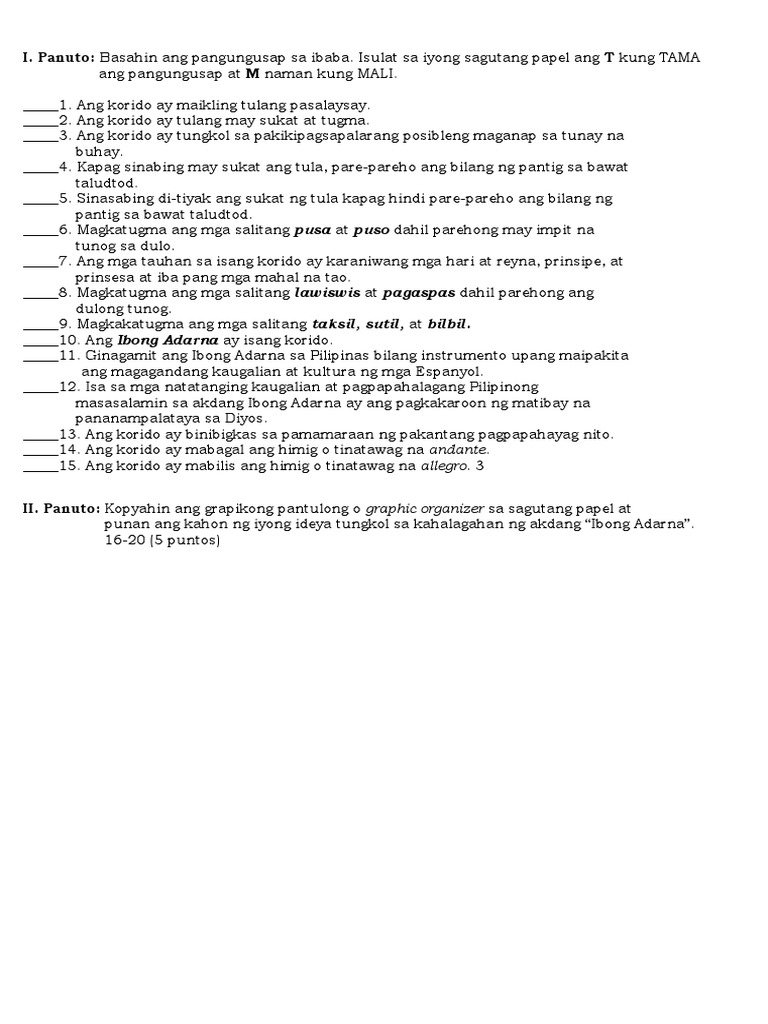 Filipino 7 4TH Quarter Exam | PDF