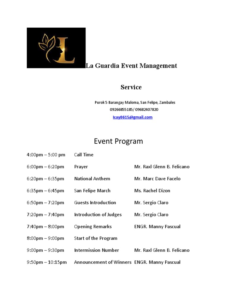 Event Program | PDF