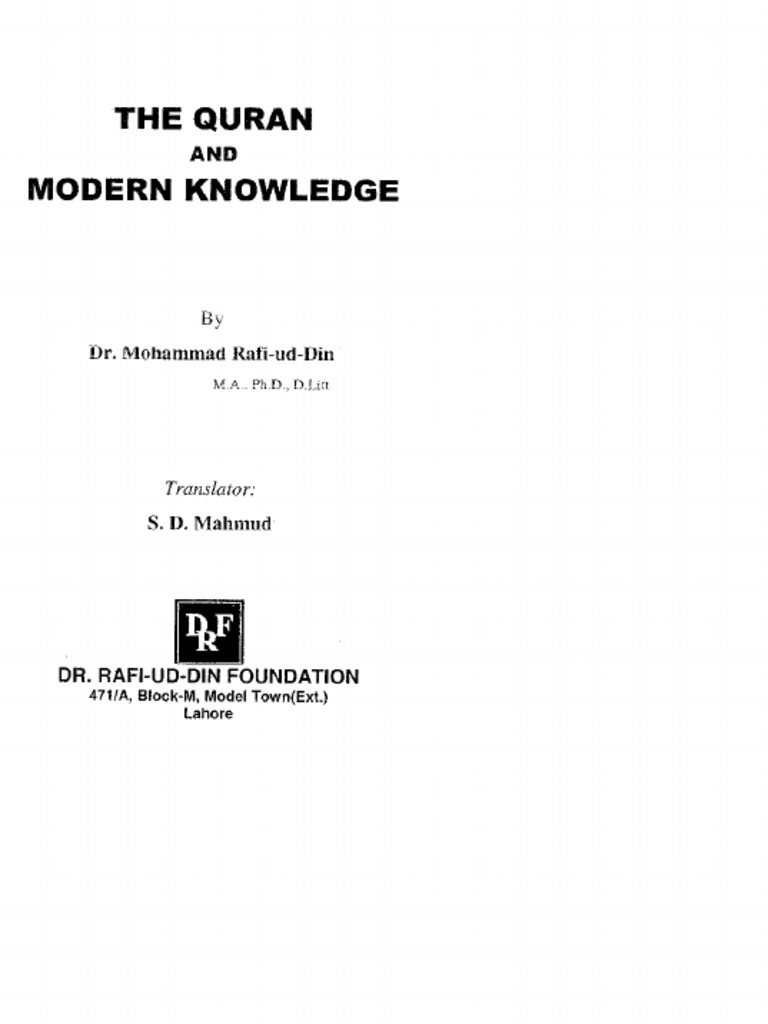 The Quran and Modern Knowledge | PDF