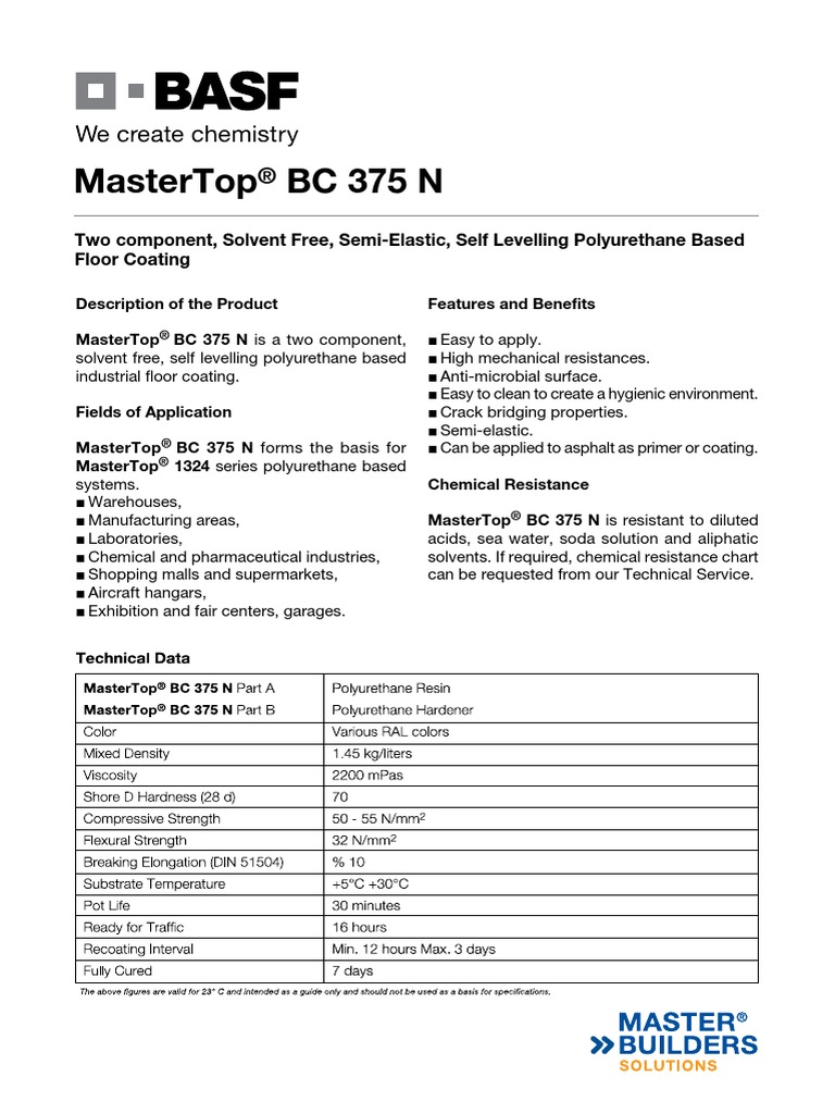 MasterTop® BC 375 N | PDF | Epoxy | Concrete