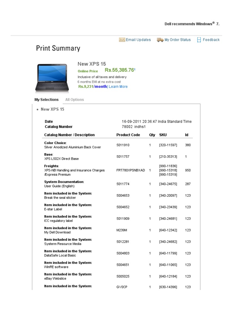 The Dell Online Store - Build Your System - Final | PDF | Intel ...