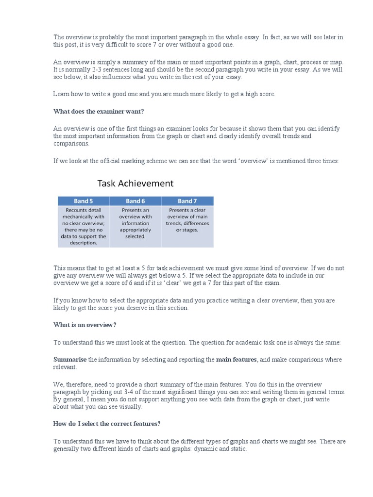 IELTS Overview Writing Guide | PDF | Sentence (Linguistics) | Cognitive ...